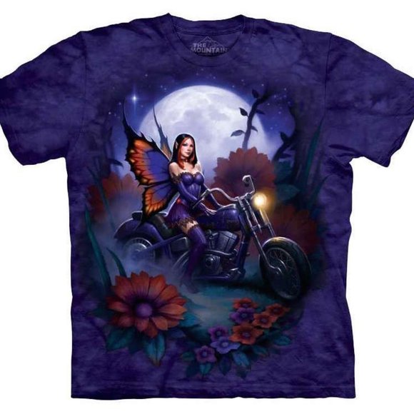 The Mountain | Tops | The Mountain Fairy Biker Motorcycle Wings Riding ...